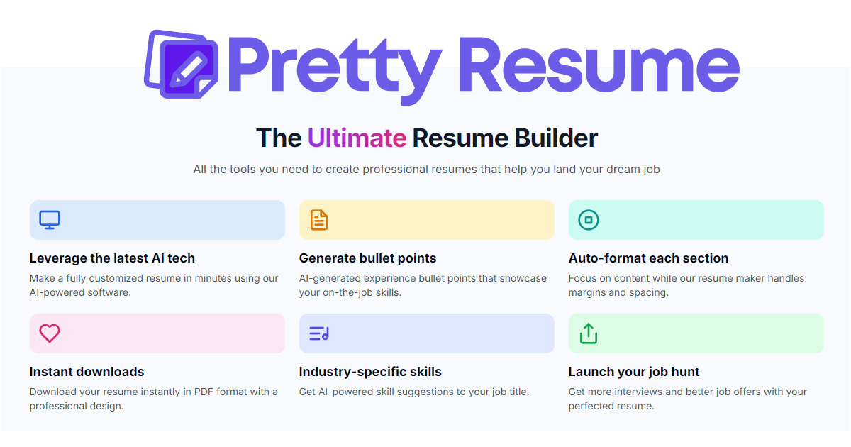 Pretty Resume - AI-Powered Resume Builder